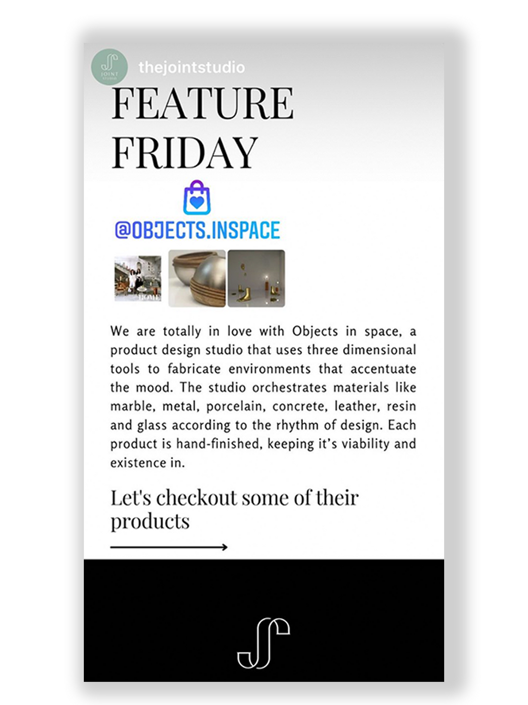 THE JOINT STUDIO – Objects In Space